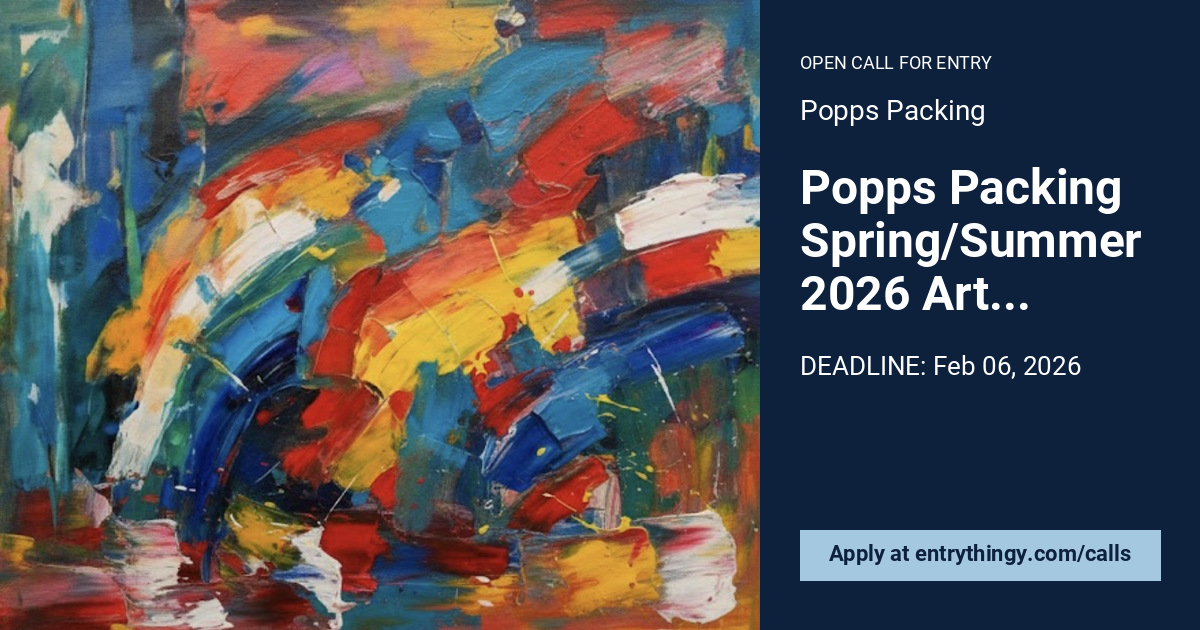 Popps Packing Spring/Summer 2026 Artist Residency | Popps Packing [CLOSED]